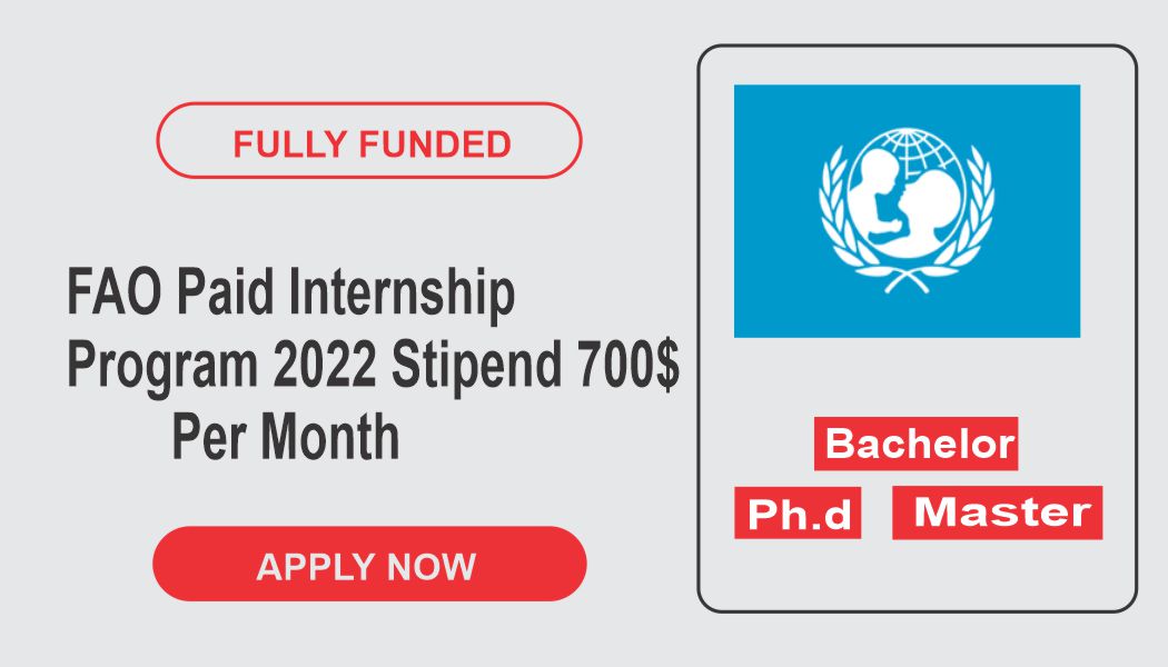FAO Paid Internship Program 2023 | Stipend 700$ Per Month - Globel ...